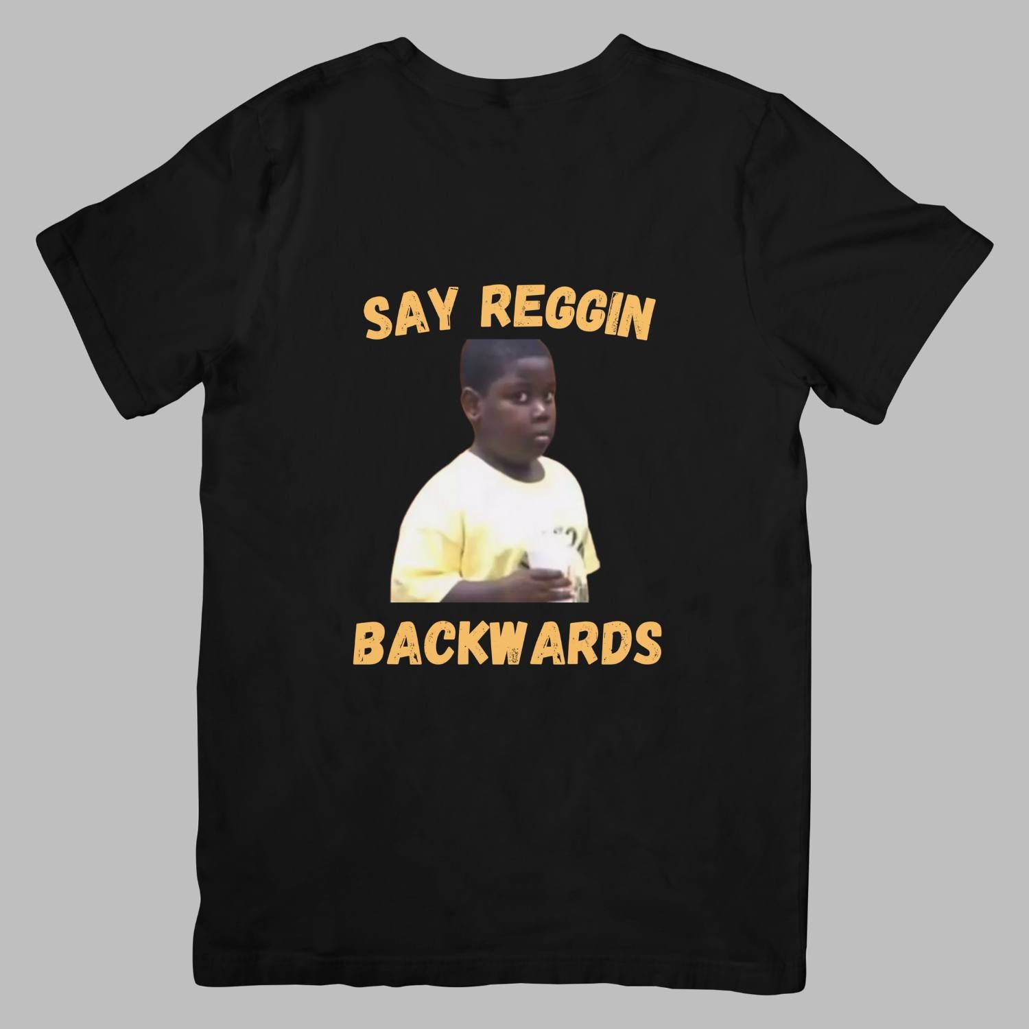 Reggin backwards T-shirt